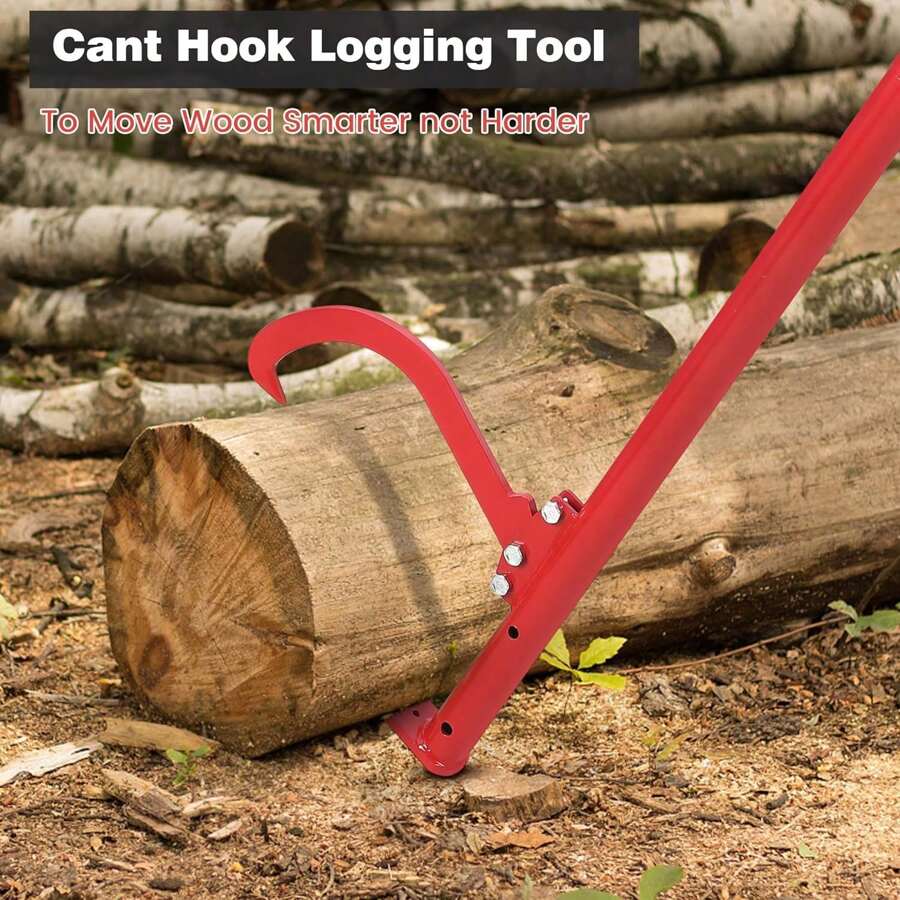 48IN Log Peavey Tool, Cant Hook, 2-In-1 Logging Equipment With Moving ...