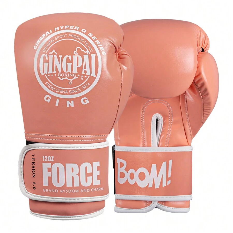 1 Pair Cinnamon Orange Professional Boxing Gloves, Thickened For Adults ...