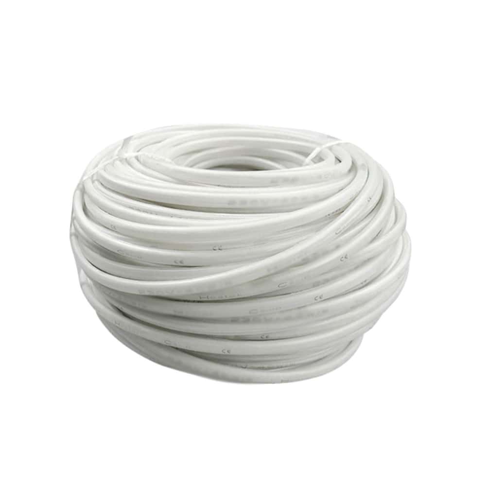 10 Meters Of 24AWG White Wire, 3MM Outer Diameter, 2-Core Round PVC ...