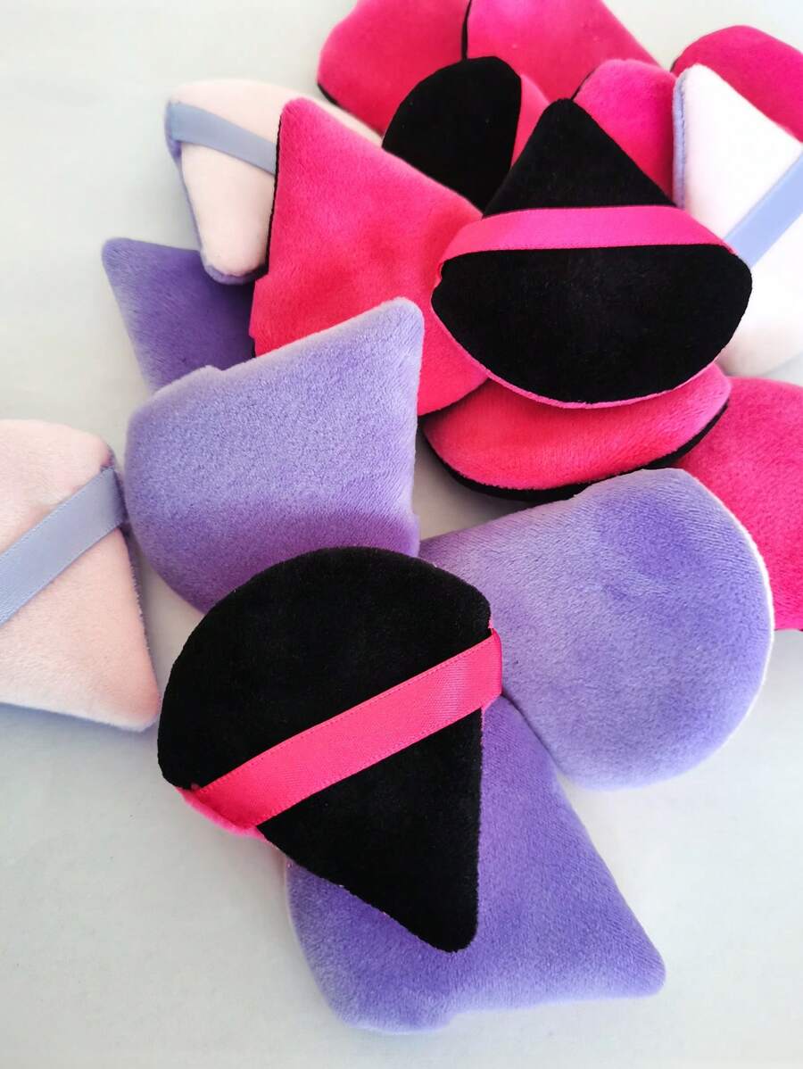 10pcs/Set Double-Colored Triangular Makeup Sponge For Loose Powder ...