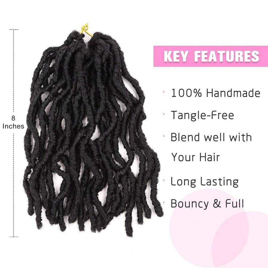 Short Faux Locs Crochet Hair Faux Locs Crochet Hair 8 Inches Soft Locs ...