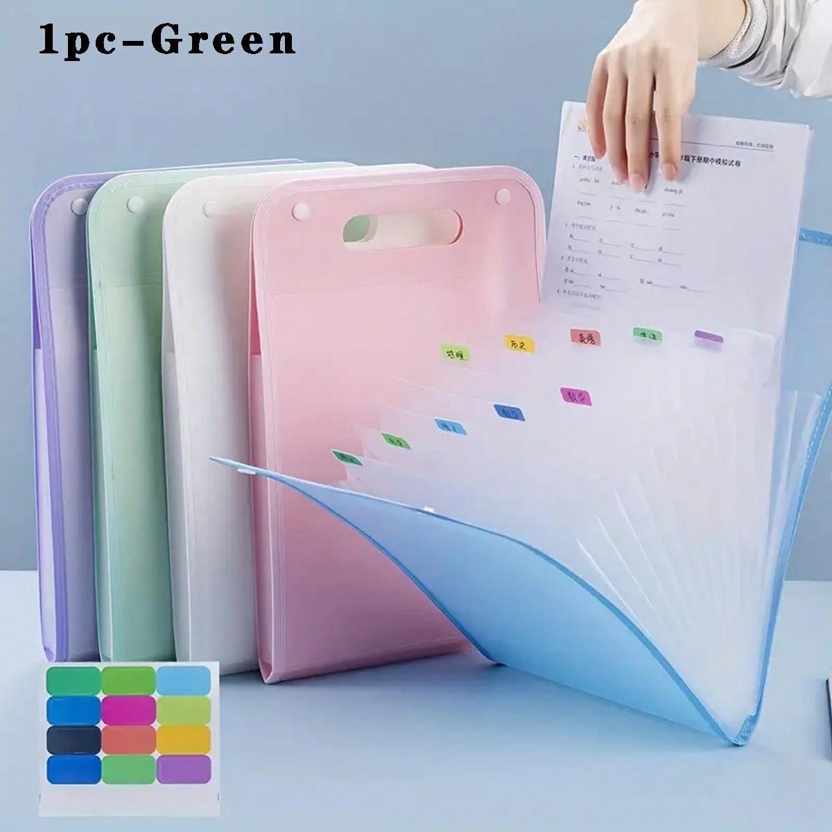 1 Piece 13-Grid A4 File Folder Test Paper Bag Multi-Layer Large ...