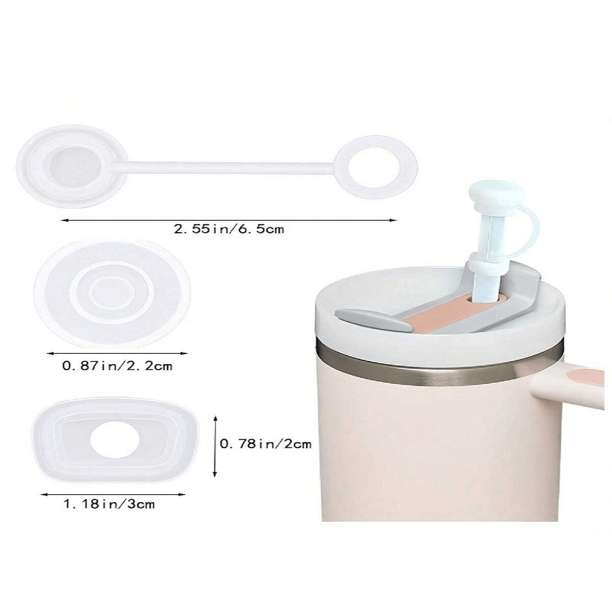 Conjunto De 6 Tampas De Silicone Anti-derramamento Rosa, Compatíveis ...