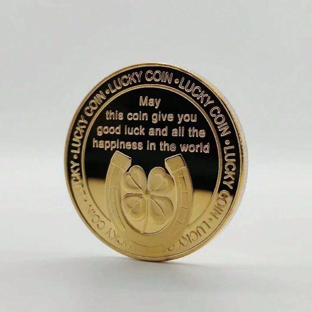 Lucky Coin Four Leaf Clover Commemorative Coin Collectible Challenge ...