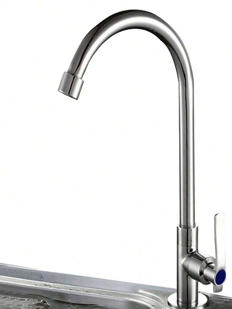 Kitchen Sink Faucet With Flexible Swivel Spout, Single Handle Deck ...