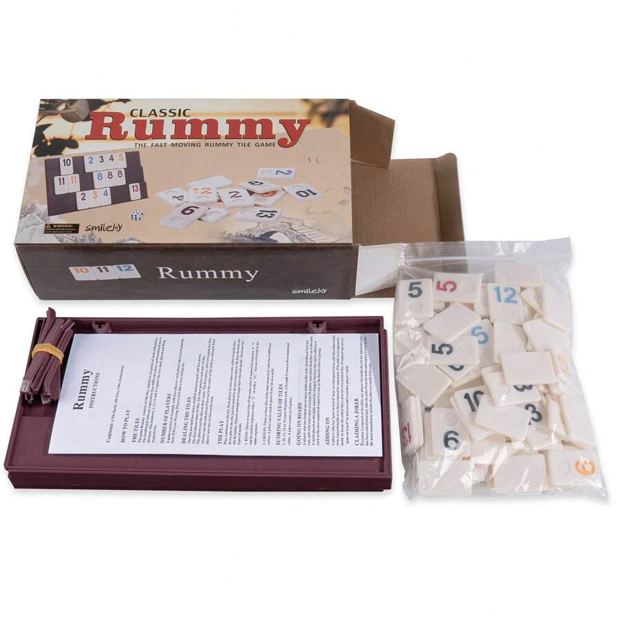 1 Set, Rummy Large Numbers Edition, Original Rummy Tile Game, Rummy ...