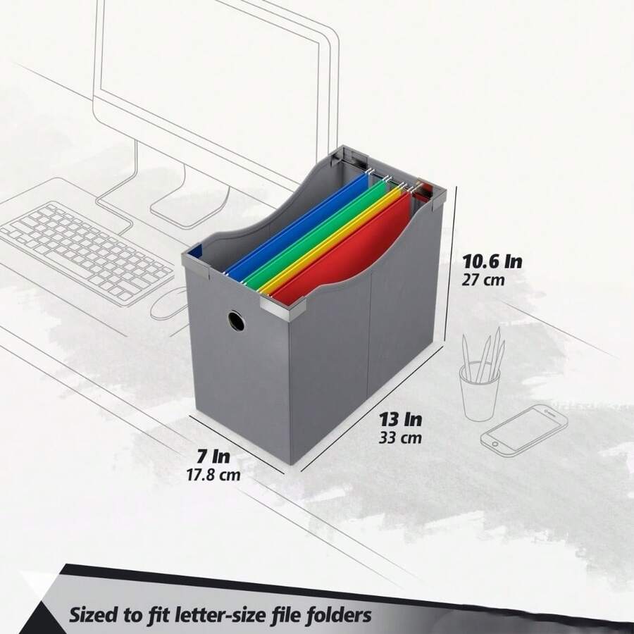 Hanging File Organizer Boxes For Home Or Office Storage. Desktop Filing ...