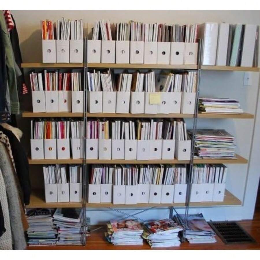 ROYALNA (5 PACK) White Magazine File Folder Holder, Magazine Organizer ...