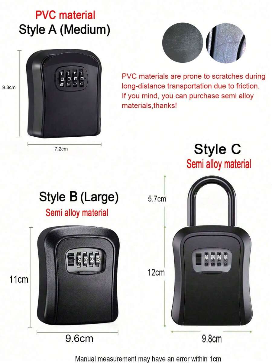 Key Lock Box For Outside - Wall Mount Lockbox For House Keys Outdoor ...