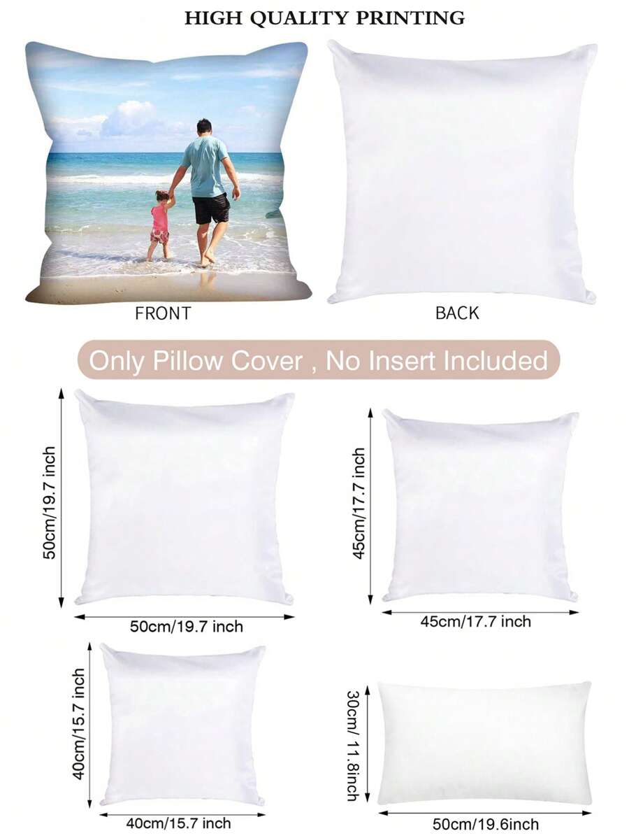 1pc Customized Personalized Photo Printed Pillow Case, Single Sided ...