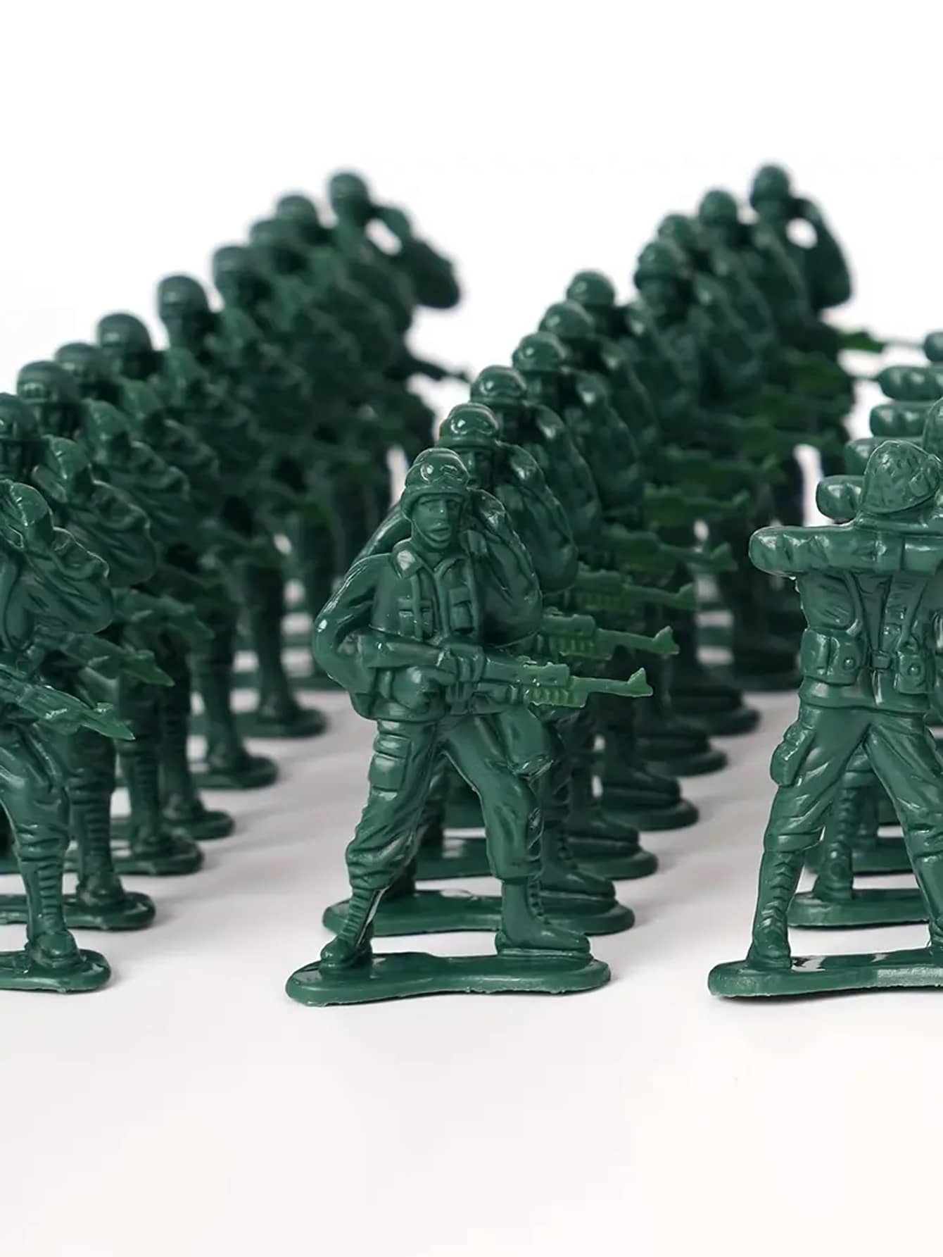 [Random Style]100pcs Toy Soldier Action Figures In Various Poses, Green ...