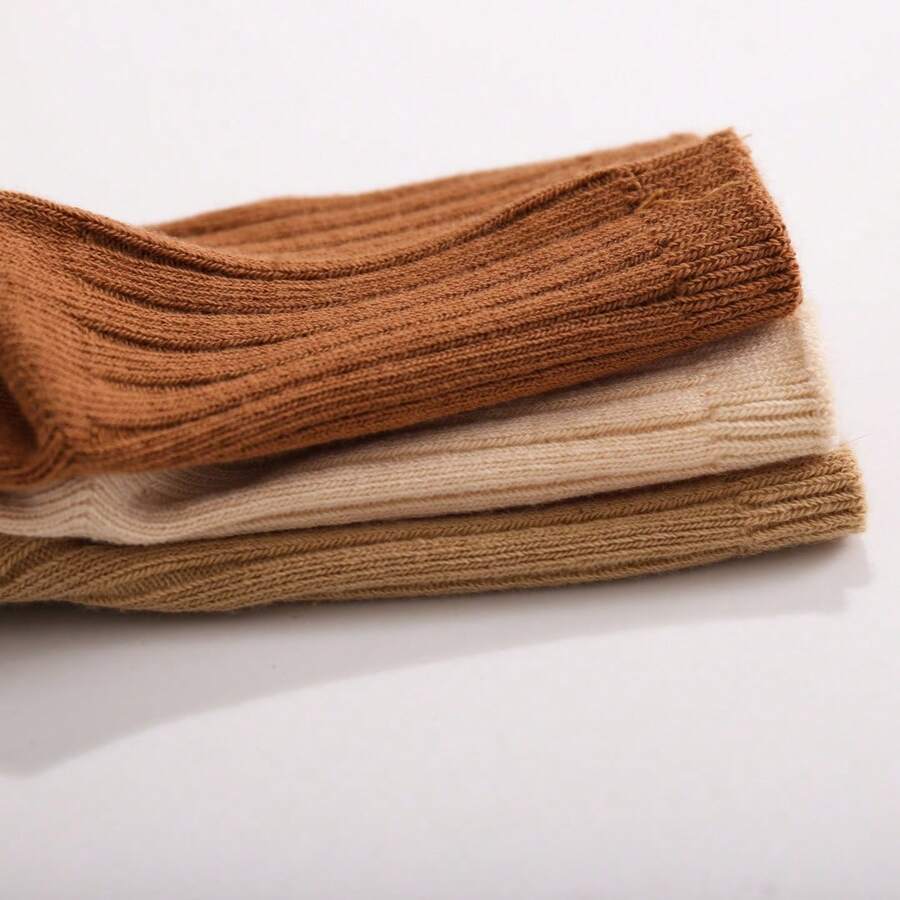 Five-Pair Set Of Essential Solid Color Kids' Socks - Soft And Cozy For ...