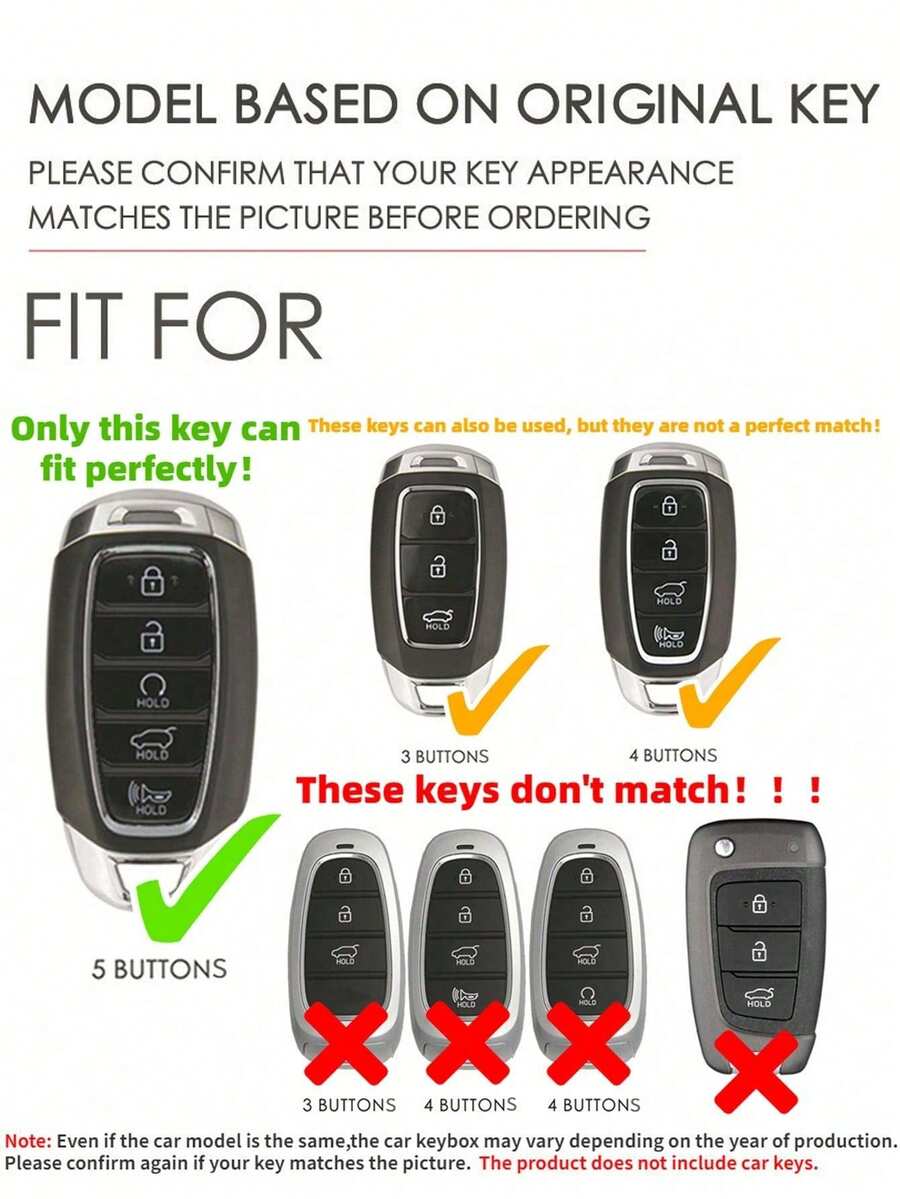 1pc Tpu Material White & Silver Car Key Case, Key Cover With Anti ...