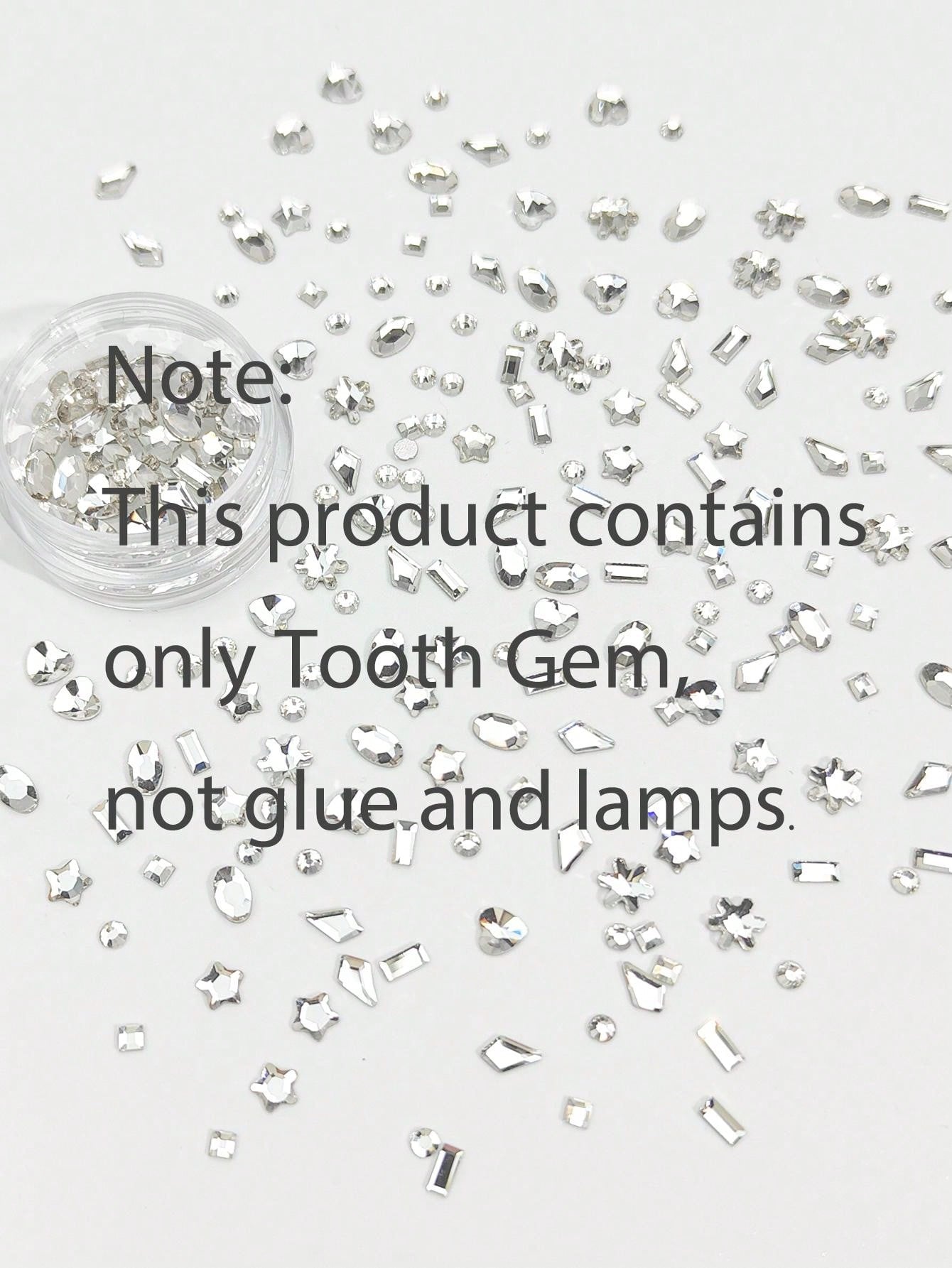40pcs/box Y2k Style Trendy 8 Shapes Tooth Gem Teeth Jewelry Set, Can Be ...
