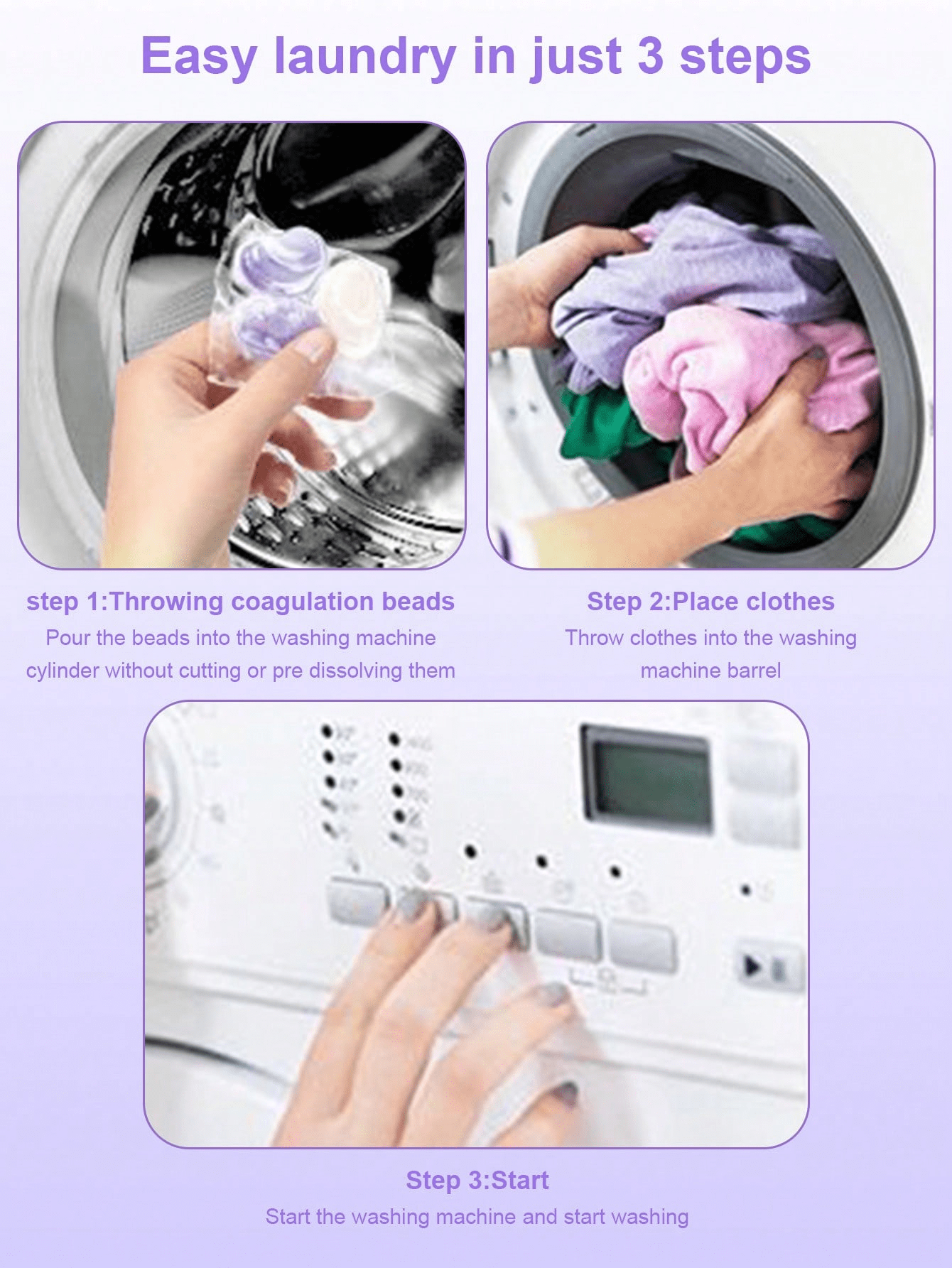 3-In-1 Laundry Detergent Beads, Cleansing, Softening And Long-Lasting ...