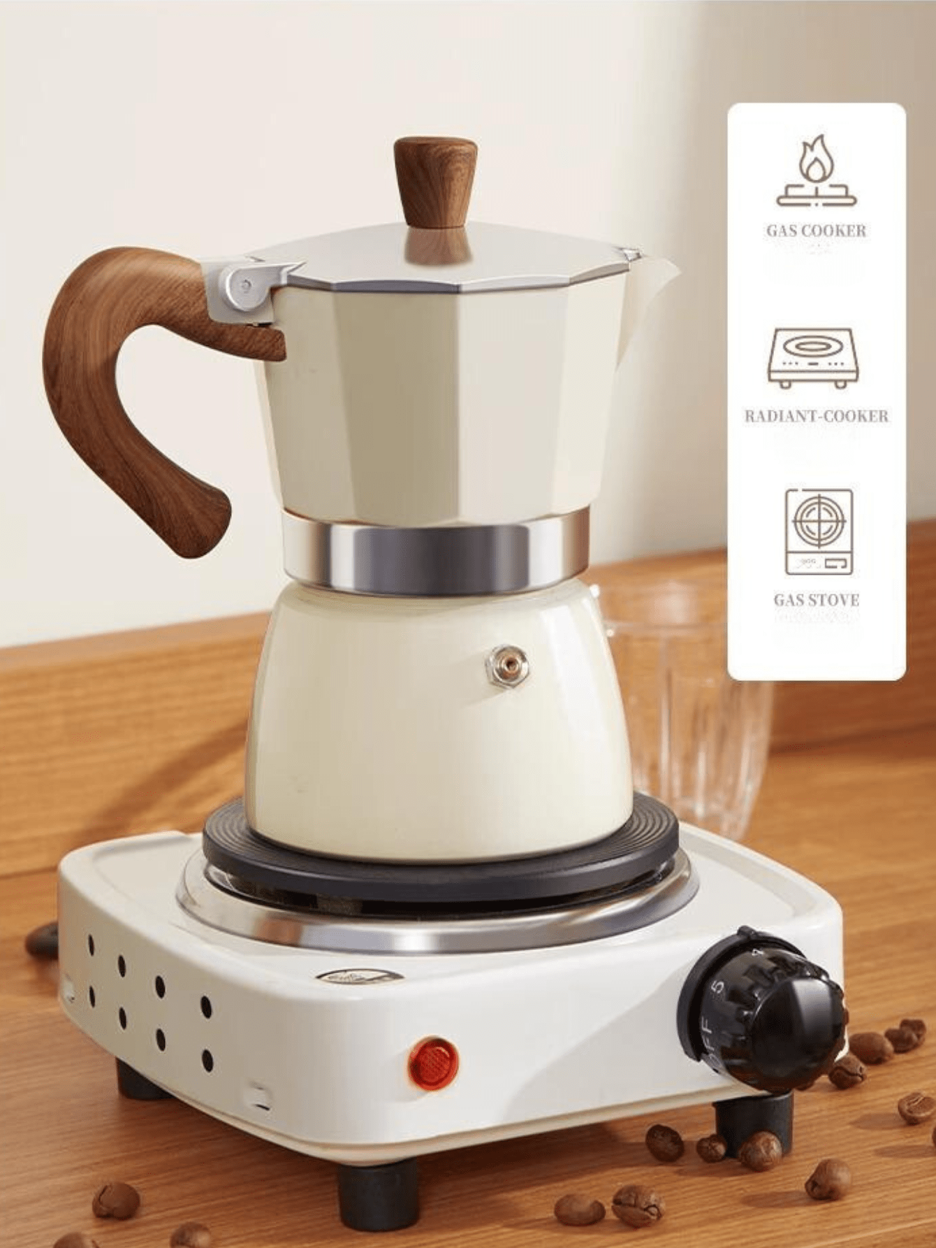 Coffee Pot, Moka Pot Italian Coffee Maker Stovetop Espresso Maker For ...
