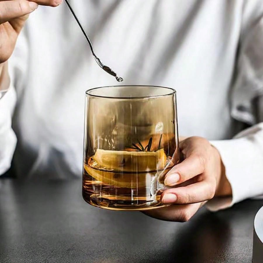 [1pc] Simple & Transparent Glass Cup, Hotel & Airbnb Mug, Crystal Wine ...