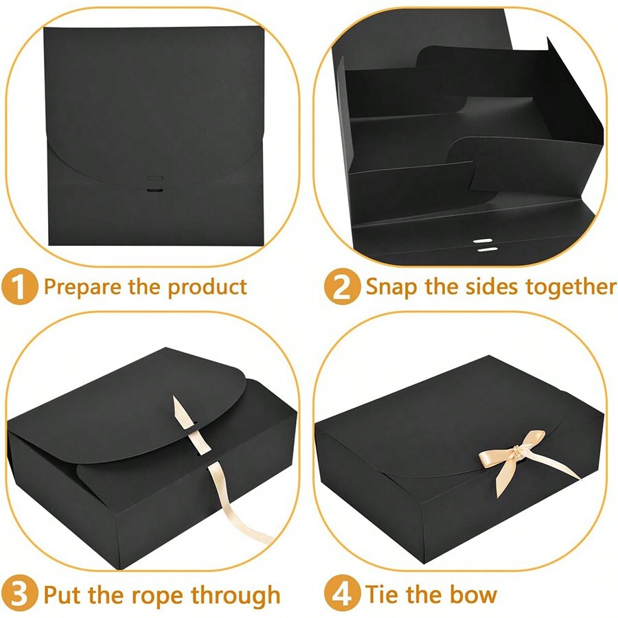 6Pack Large Gift Boxes With Lids, 12.2x9.8x3.1 Inch Versatile ...