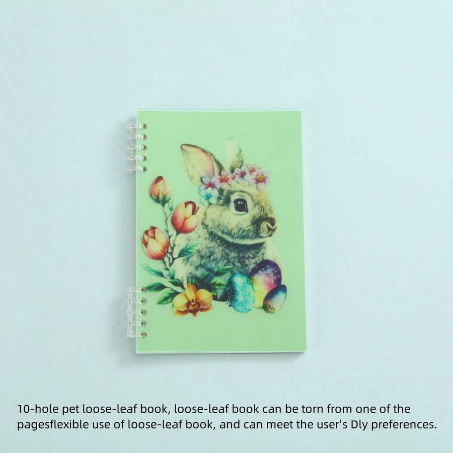 10-Ring Loose Leaf Rabbit Notebook, Easy To Carry And Dismantle Without ...