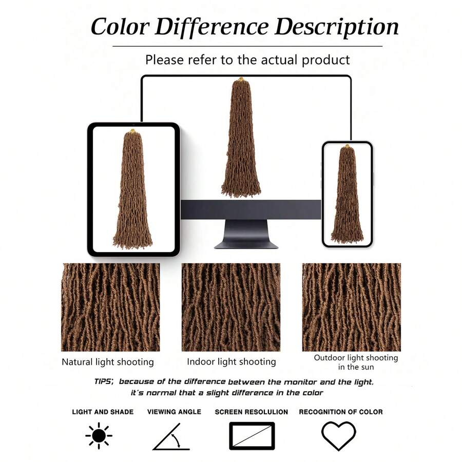 1 Packs Faux Locs Crochet Braiding Hair Soft Locs ,30 Inch Brown Long ...