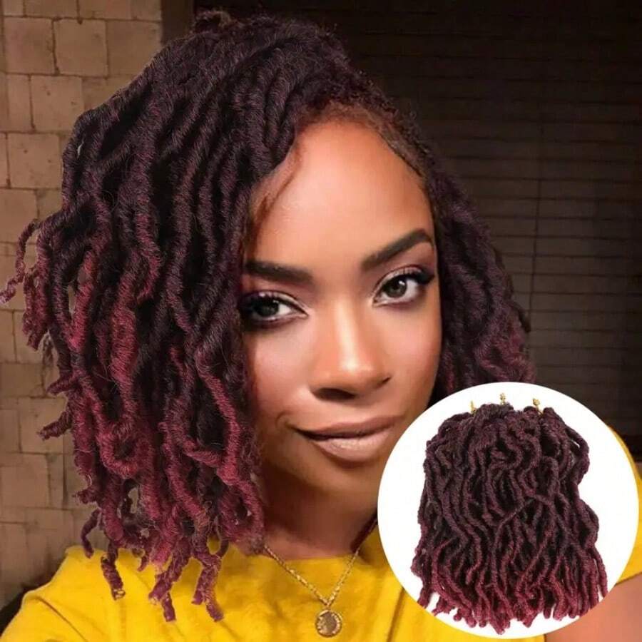 Faux Locs Crochet Hair 8 Inches Soft Locs Pre Looped Short Faux Locs Crochet Hair For Crochet