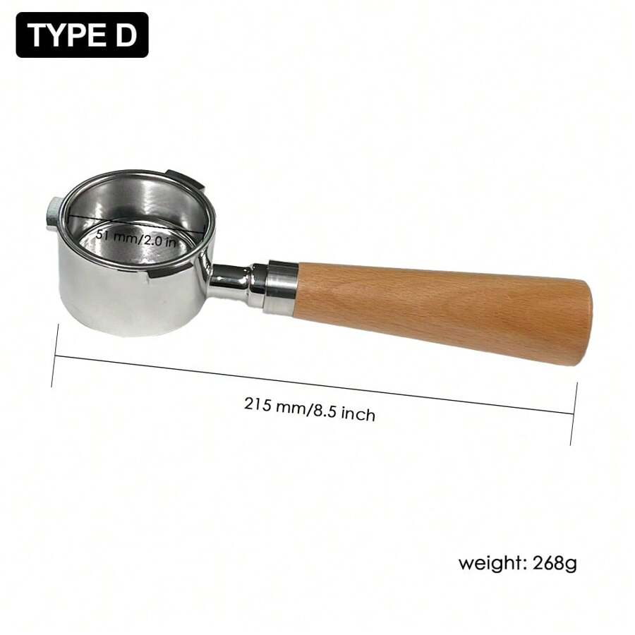 51mm Italian Coffee Machine Extraction Handle Without Base, Stainless ...