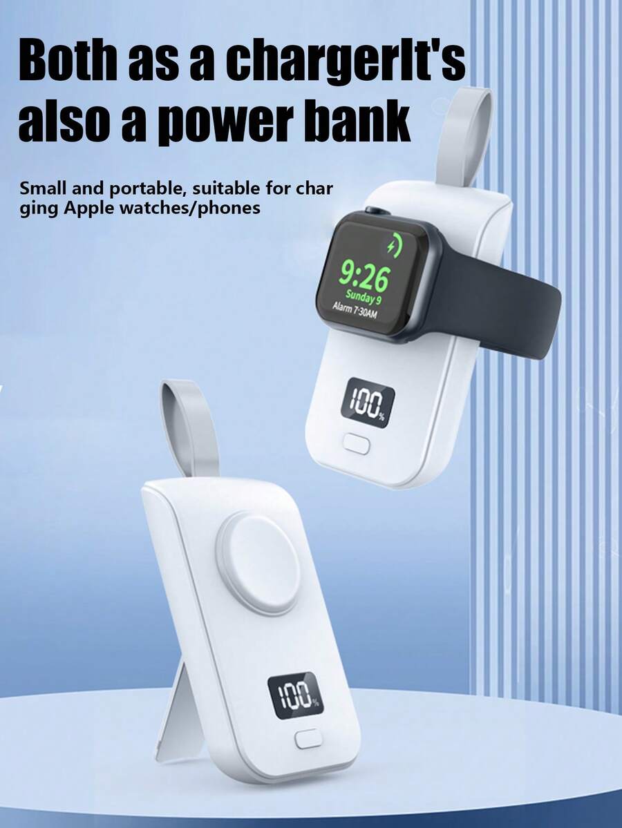 Portable Watch Wireless Charger, Large Capacity Mobile Charger Suitable ...