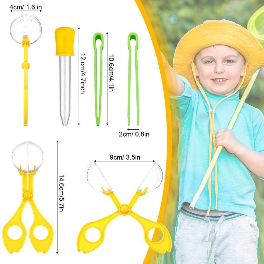 3pcs Kids' Outdoor Exploration Tool Set: Rubber Tipped Dropper, Insect ...