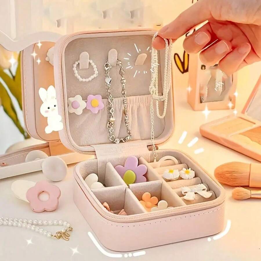 1pc Storage Box Jewelry Organizer Display Travel Jewelry Case Boxes ...