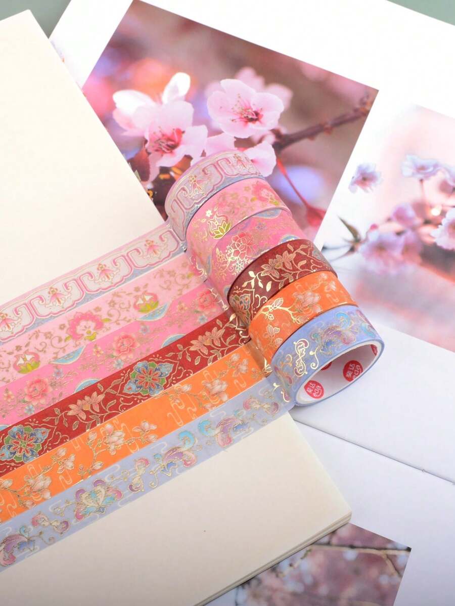 12 Rolls/Set Heat Stamping Diary Tape & Paper Tape For Student School ...