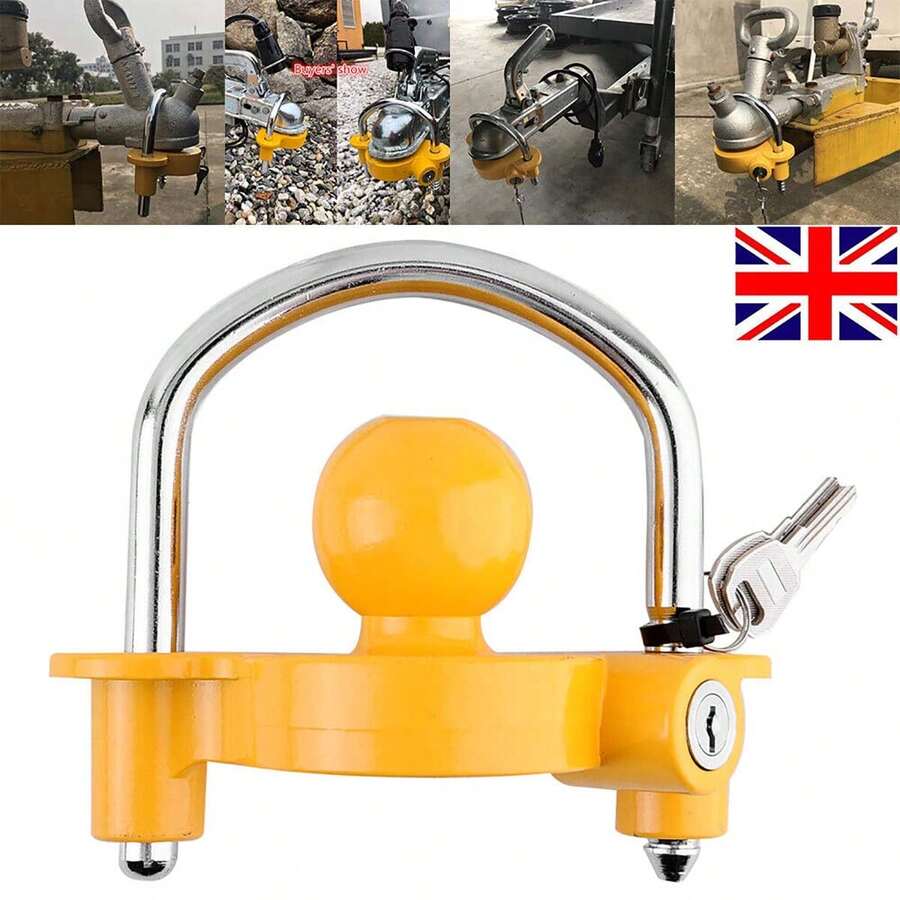 Caravan Trailer Anti Theft Universal High Security Hitch Coupling Tow ...