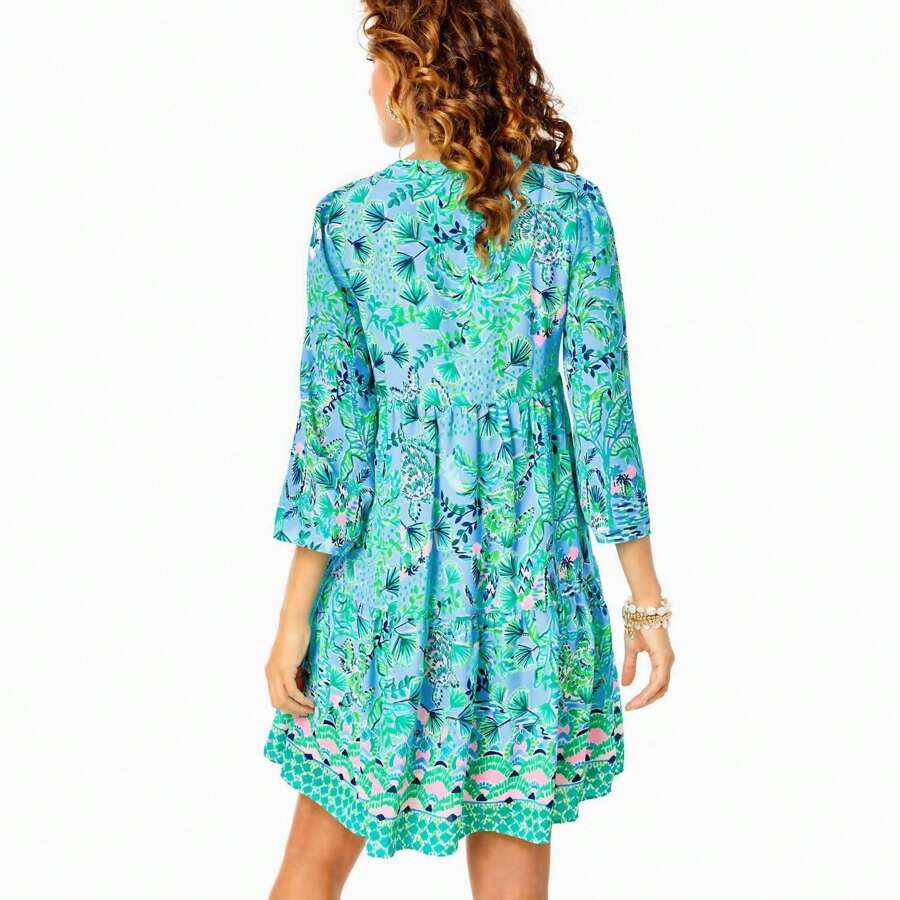 Lilly Pulitzer LILLY PULITZER Martine Dress In Frenchie Blue Mosaic ...