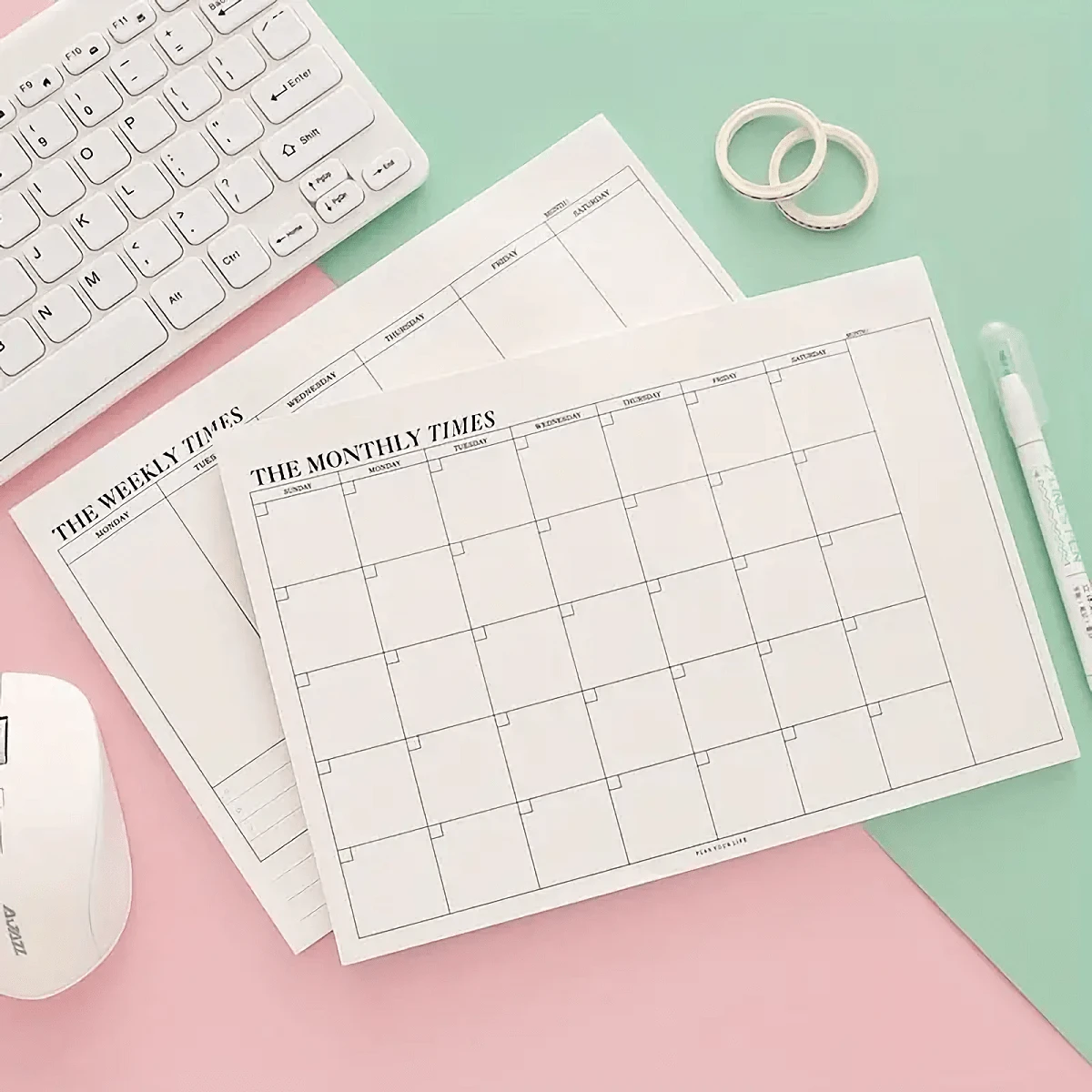 1pc Monthly Planner, Stationery And Gift Packaging Supplies, Simple Day ...