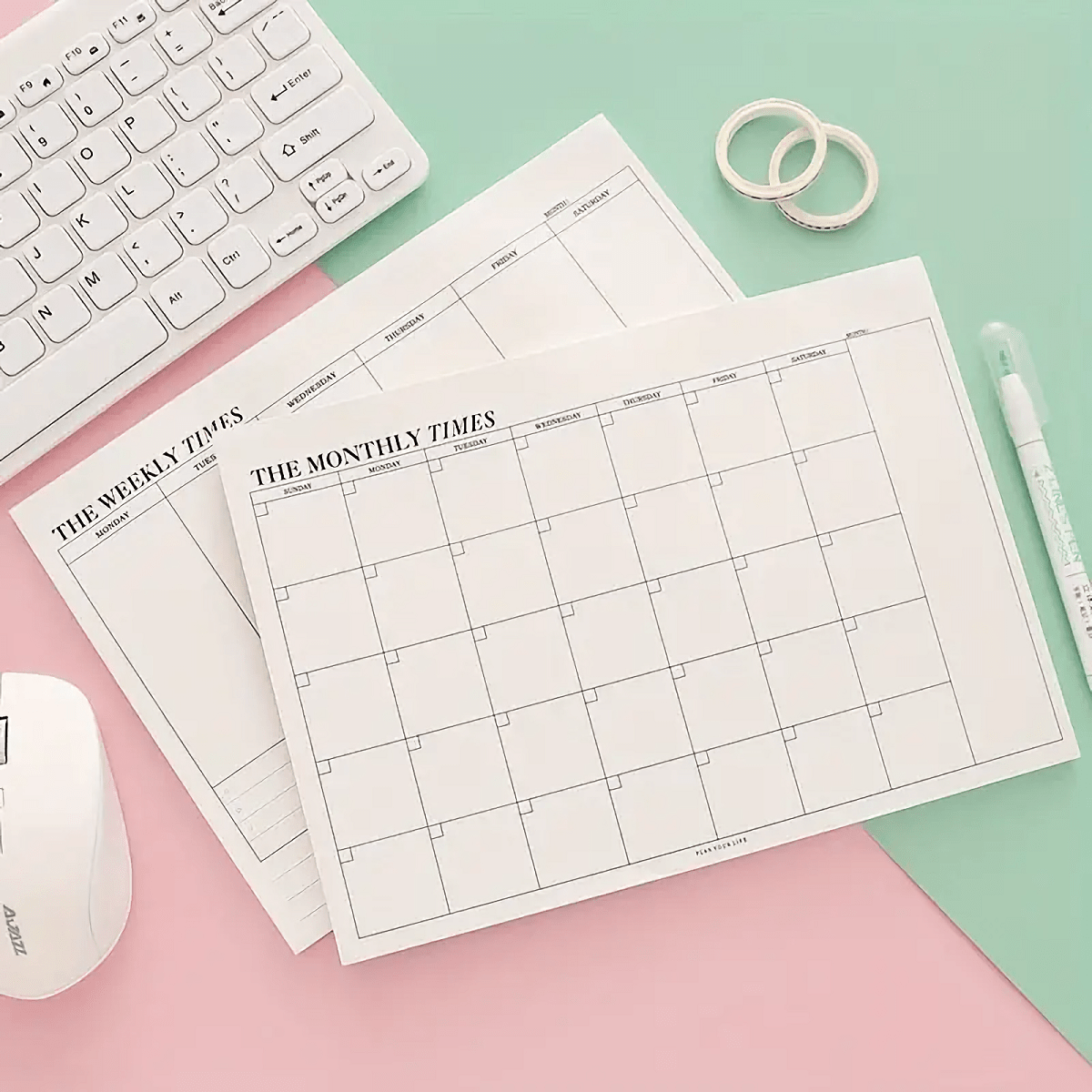 1pc Monthly Planner, Stationery And Gift Packaging Supplies, Simple Day ...