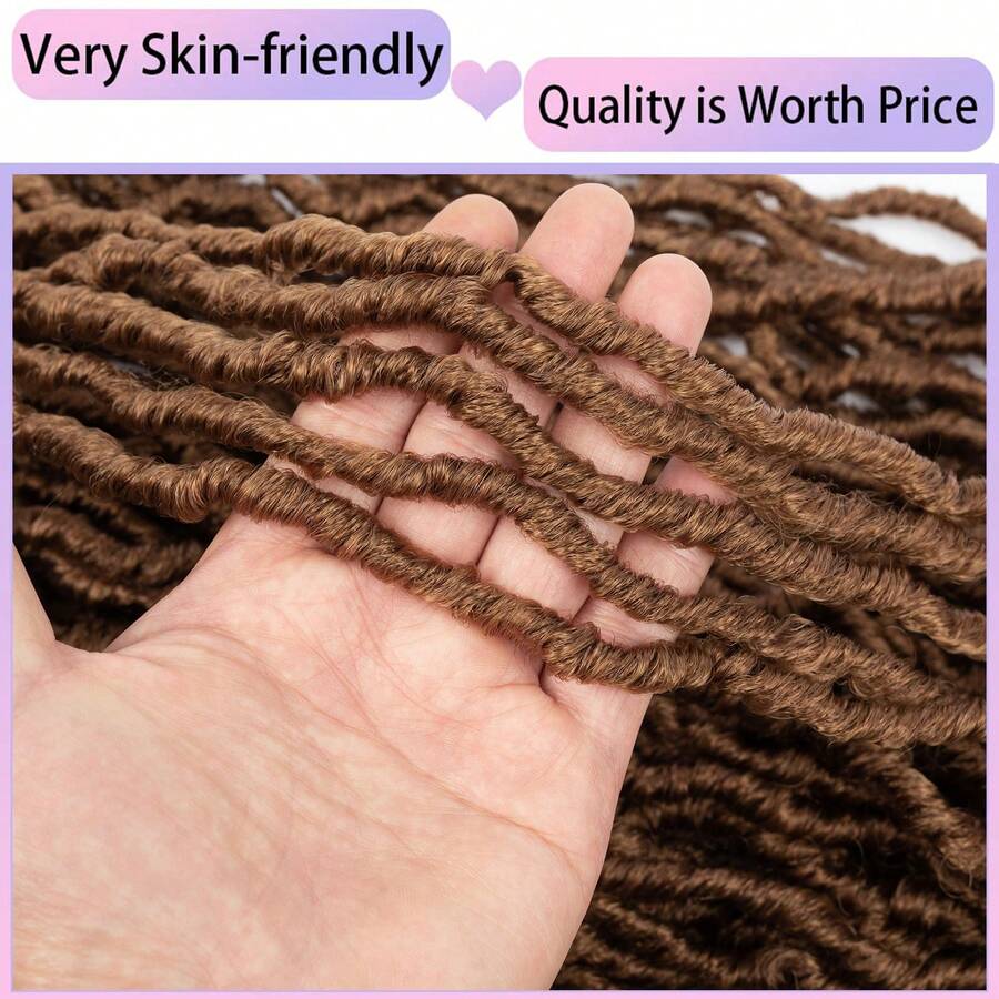 1 Packs Faux Locs Crochet Braiding Hair Soft Locs ,30 Inch Brown Long ...