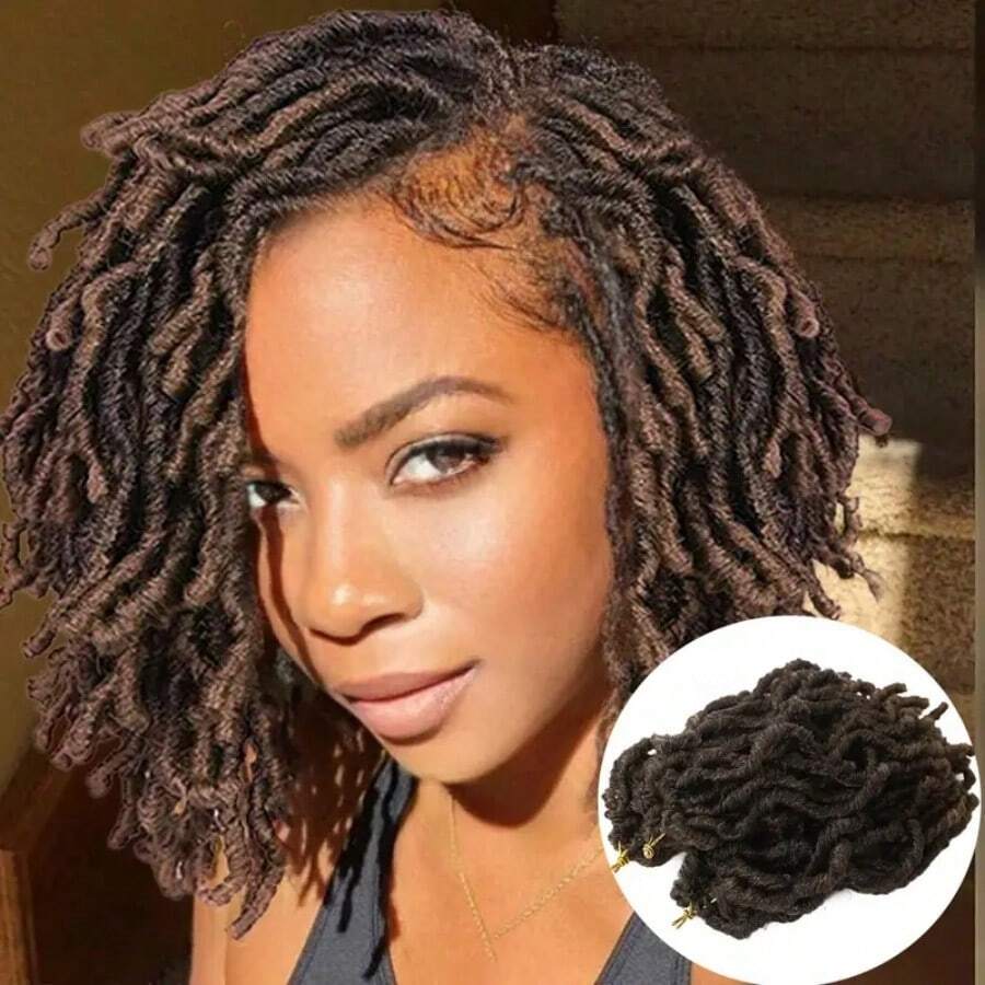 Faux Locs Crochet Hair 8 Inches Soft Locs Pre-Looped Short Faux Locs ...