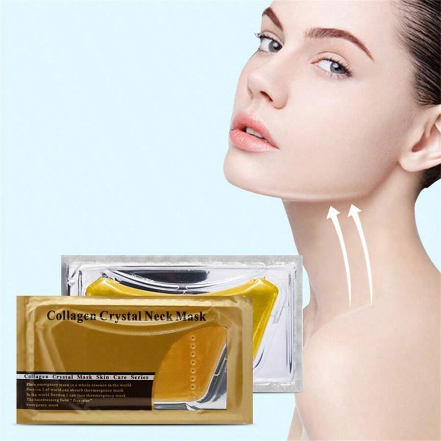 SKailie Gold Crystal Neck Mask Moisturizing Collagen Neck Mask ...