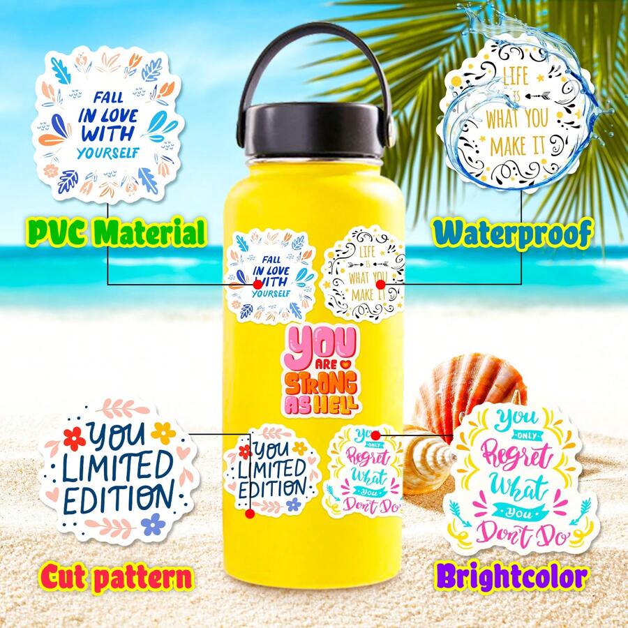 100pcs Motivational Stickers For Adults, Inspirational Quote Reward ...