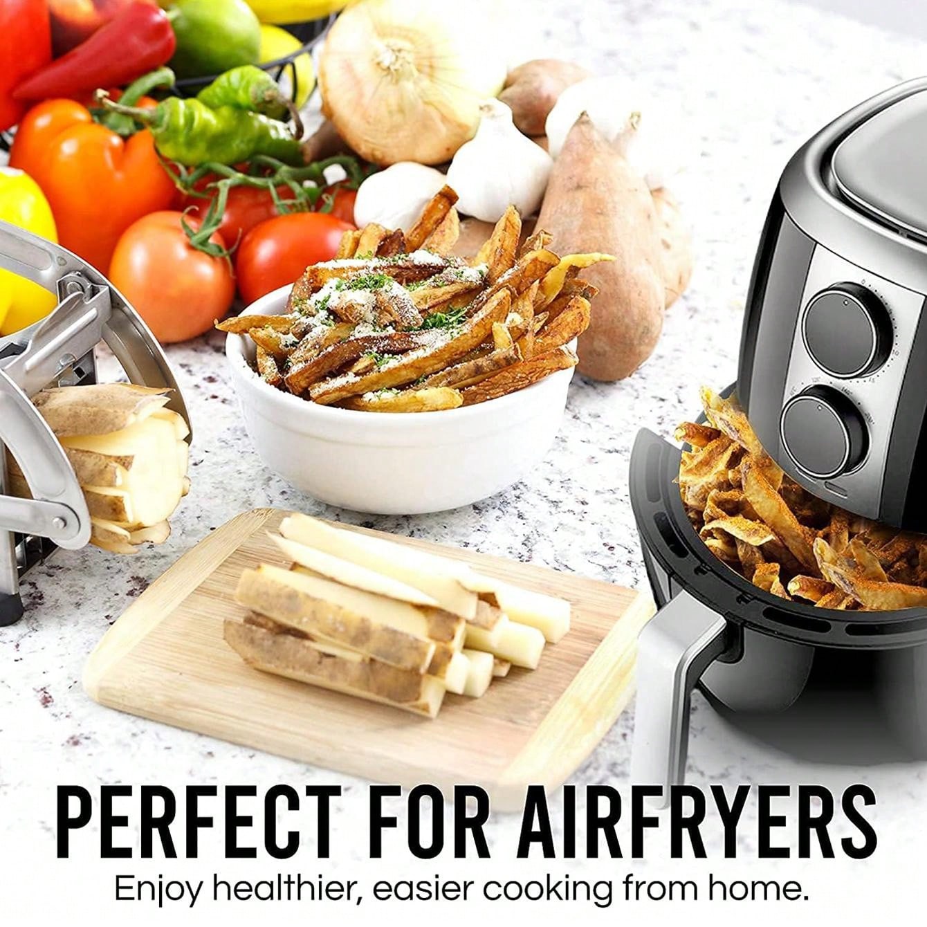 1set French Fry Cutter With 2 Blades, Stainless Steel French Fry Cutter ...