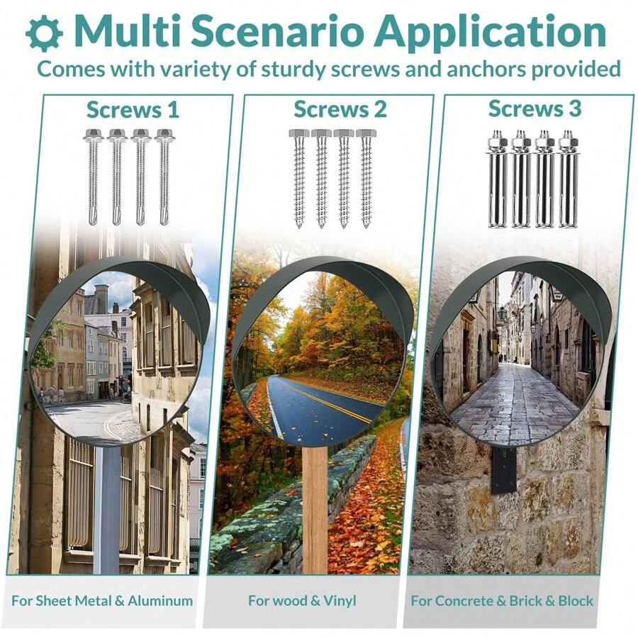 MEETWARM Convex Security Mirror Curved Safety Mirror With Adjustable ...