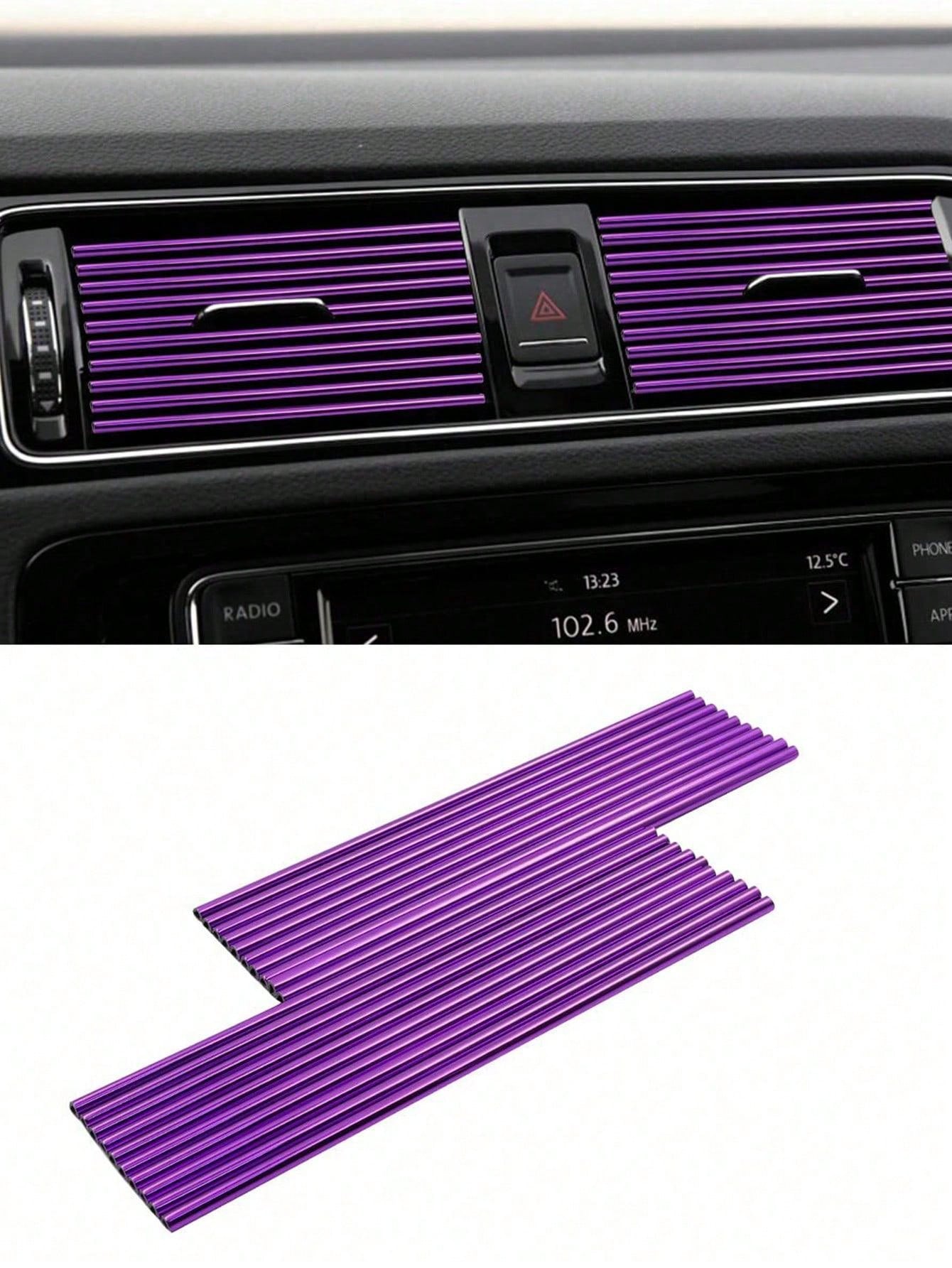 Blue Car Accessories 20-Piece Car Air Vent Trim Strips - U-Shape PVC ...