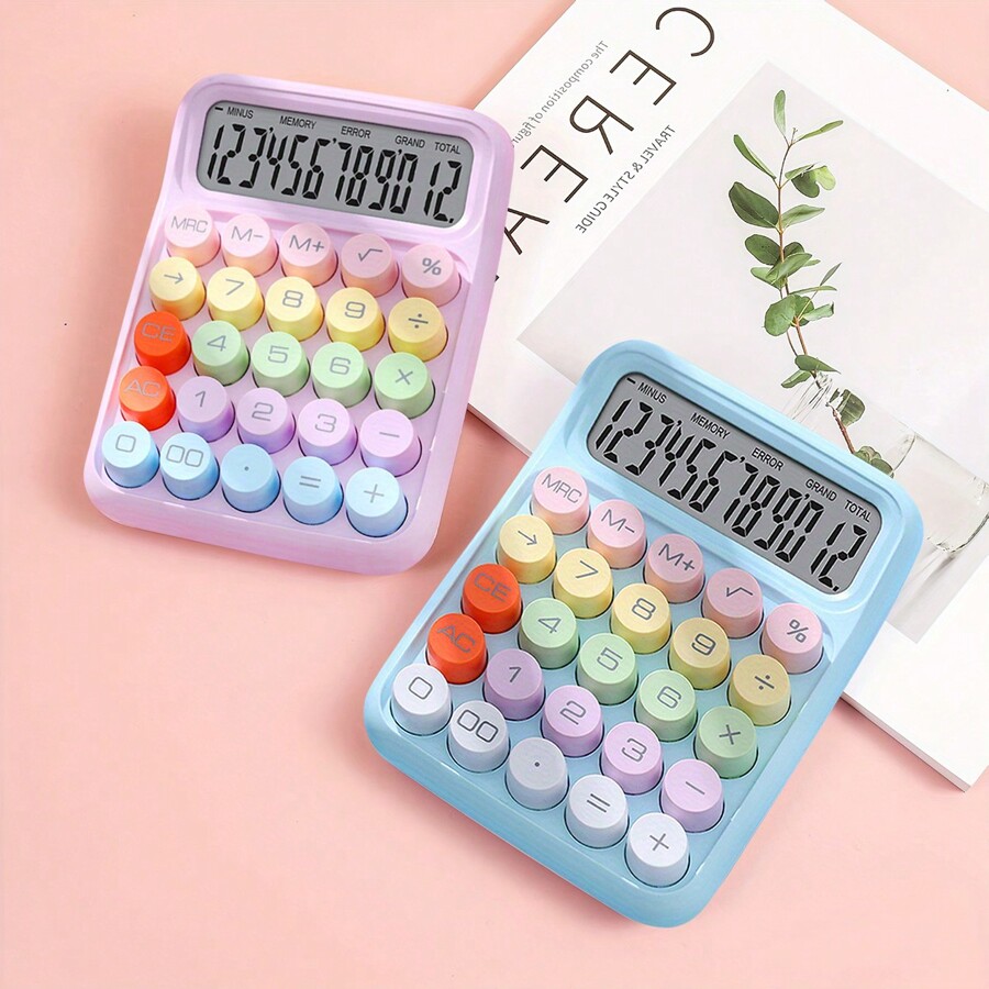 New 12-Digit Large-Key Flexible Keyboard Student Calculator Goddess ...