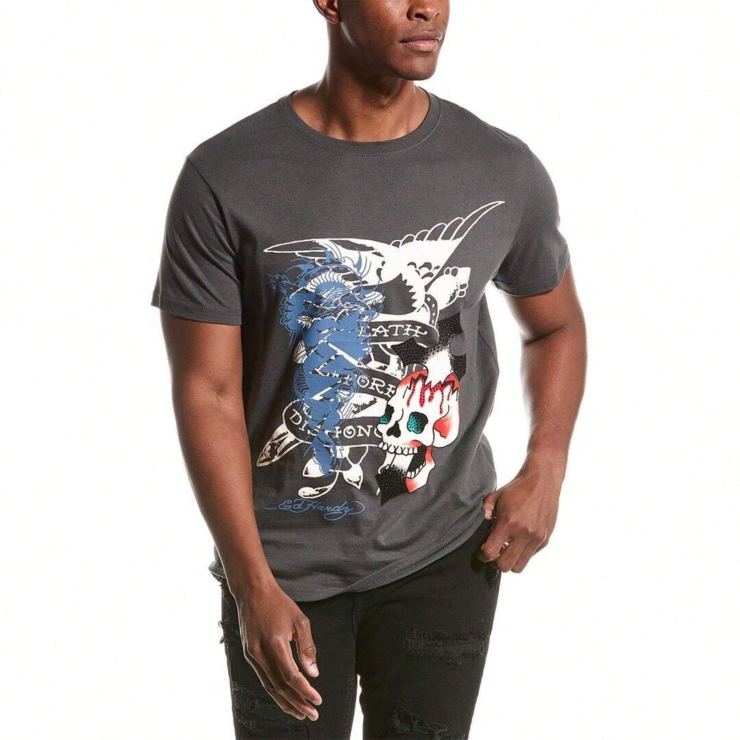 Ed Hardy Ed Hardy Eagle Skull T-Shirt | SHEIN USA