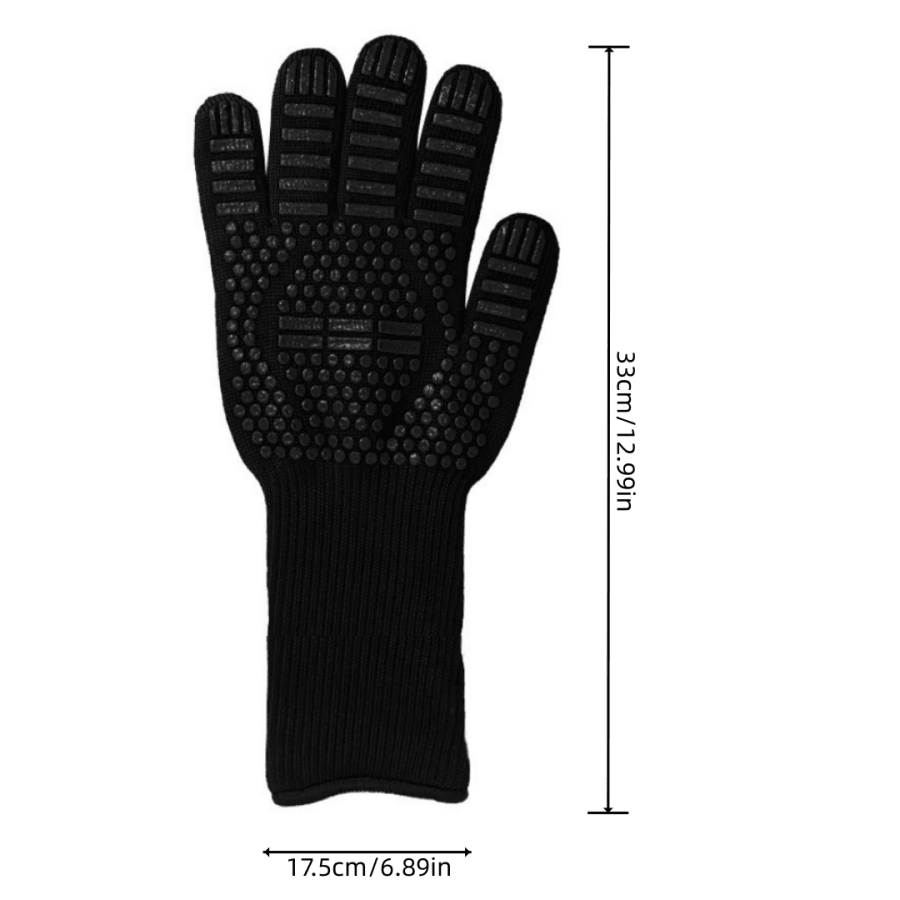 [1 Pair] Heat Resistant Silicone Gloves With High Temperature ...