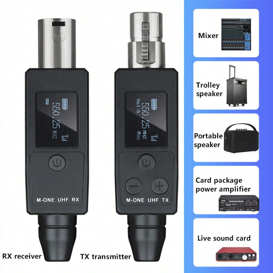 Wireless Microphone Transmitter Receiver System,, PA System, Mic ...