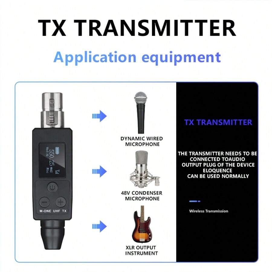 Wireless Microphone Transmitter Receiver System, PA System, Mic ...