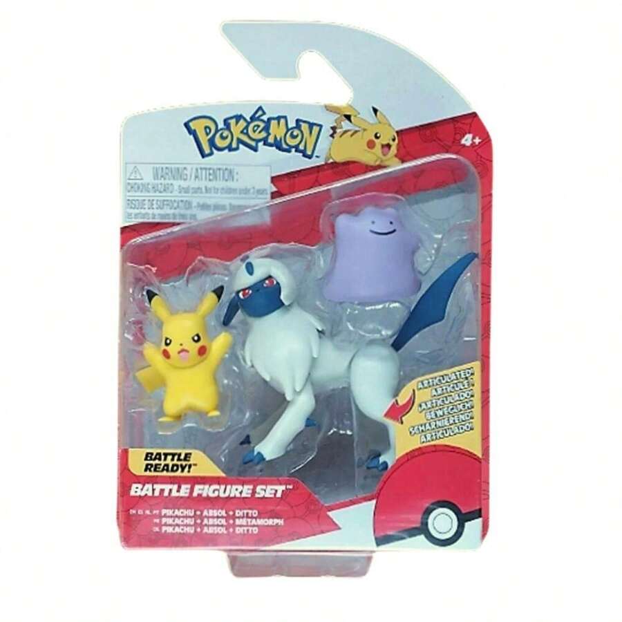 Pokemon Battle Action Figure Set Pikachu Ditto & Absol | SHEIN USA