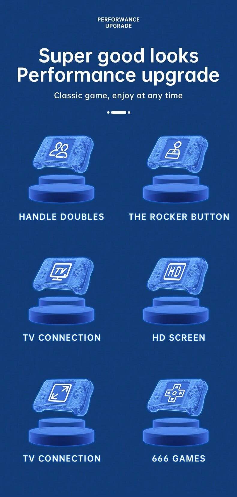 Handheld Game Console New Cross-Border Retro Joystick Bicolor Handheld ...