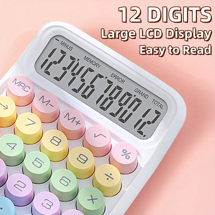 New 12-Digit Large-Key Flexible Keyboard Student Calculator Goddess ...