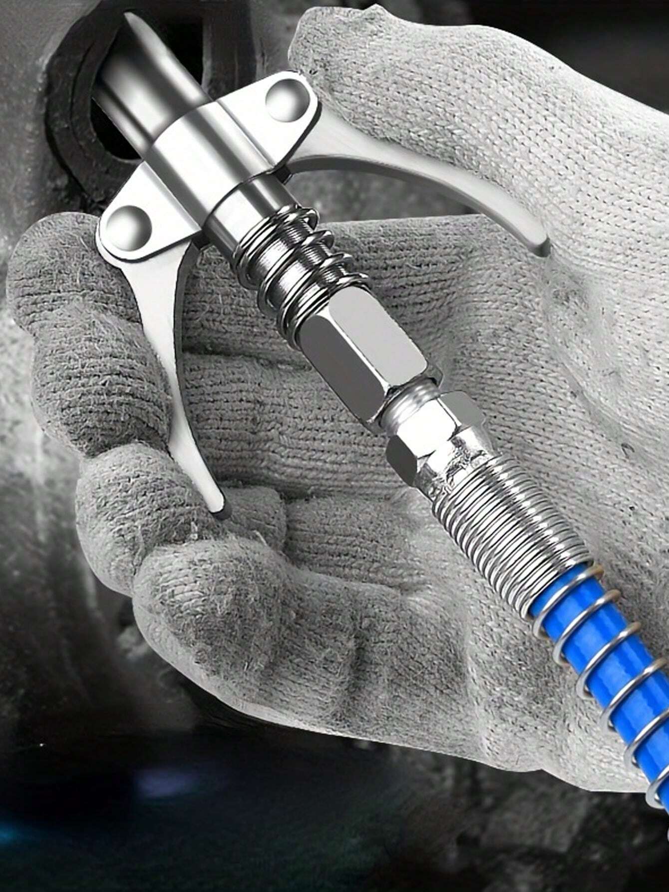 Double Handle Grease Coupler, High Pressure Grease Nipple, Quick Lock ...